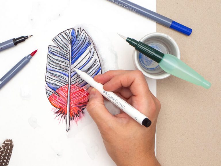 Anleitung: Feder malen Schritt für Schritt - Staehlin